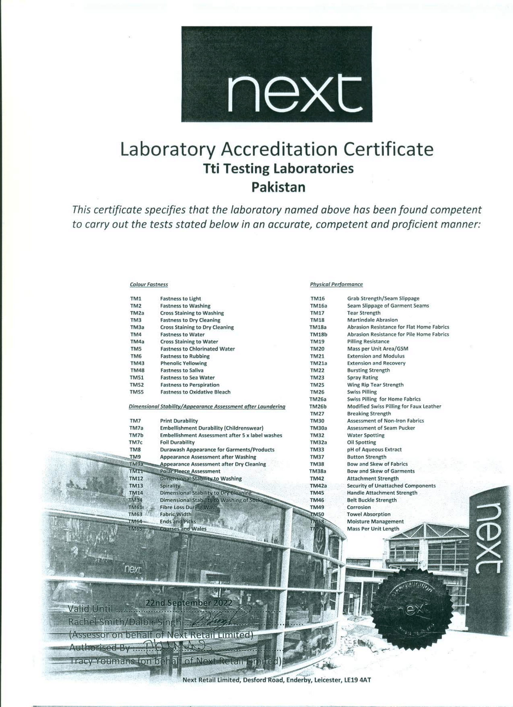 TTI Labs: Certification of Accreditations Laboratories